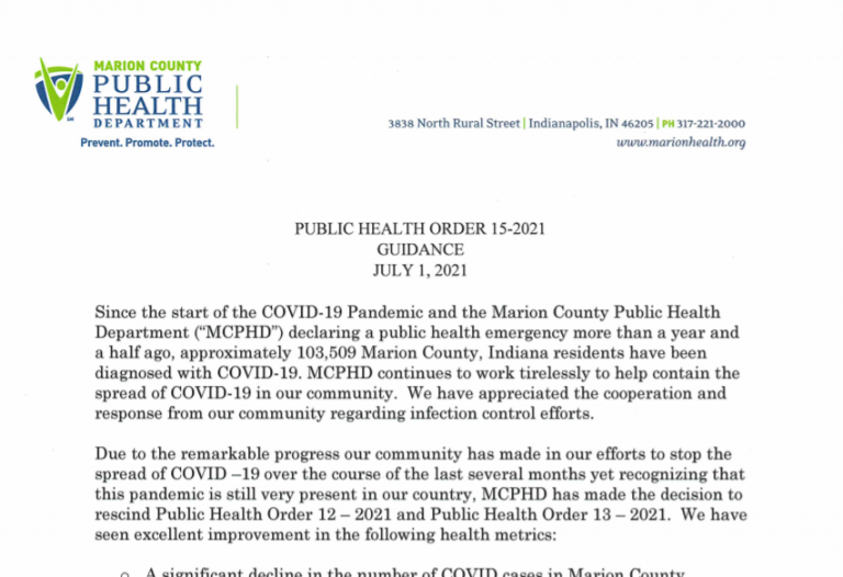 Current Public Health Orders