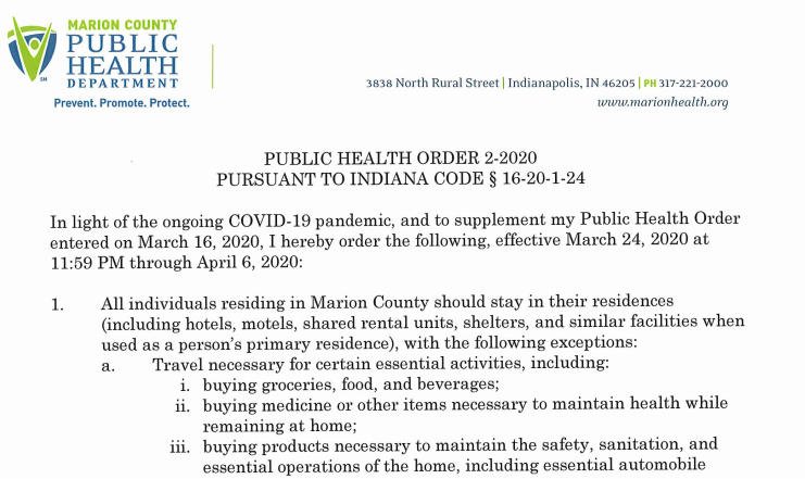 Public Health Orders