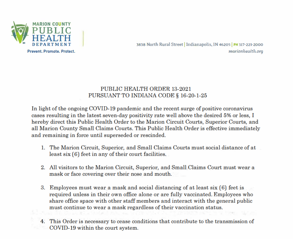 Public Health Orders